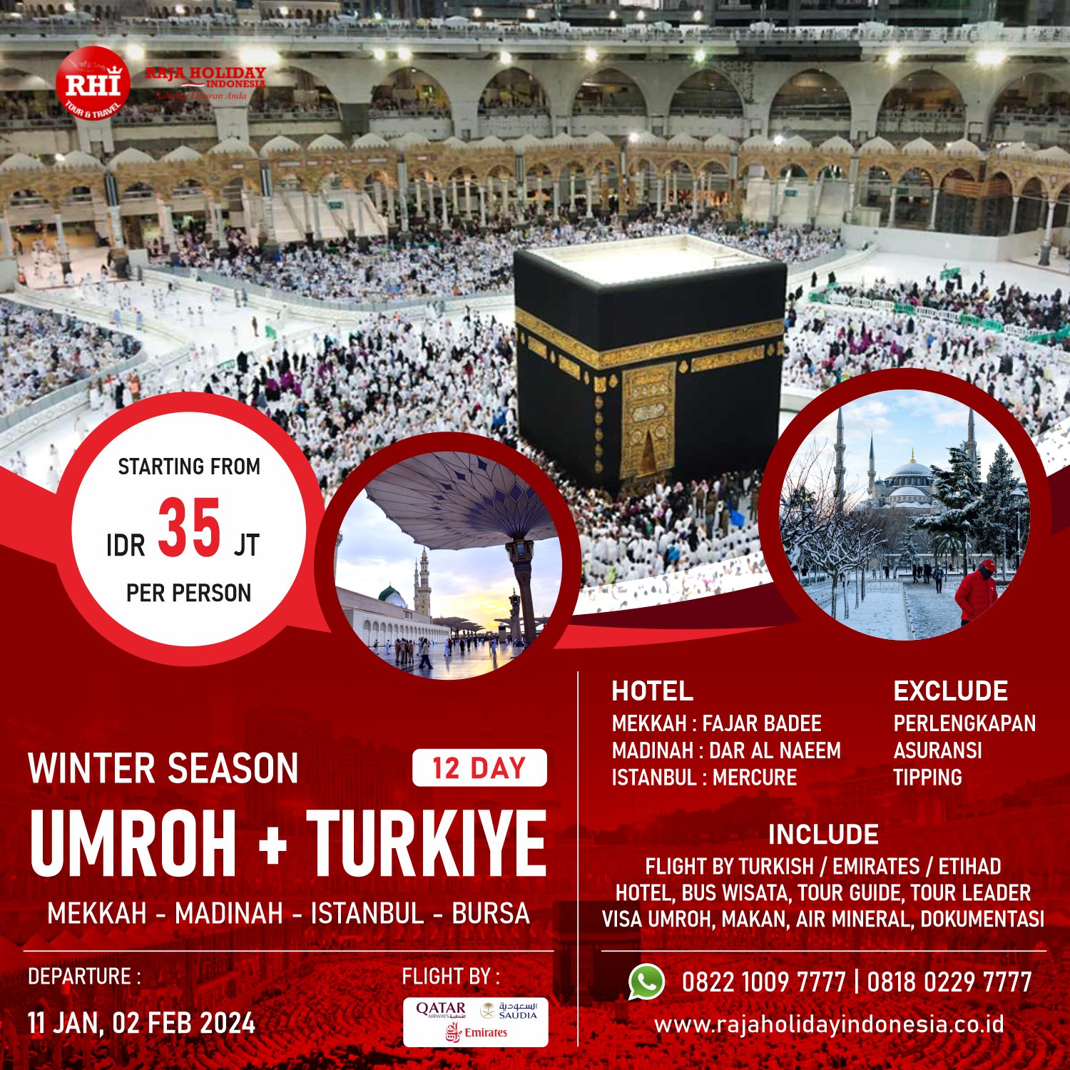 Wisata Religi - Paket Tour Murah Domestik & Luar Negeri | Raja Holiday