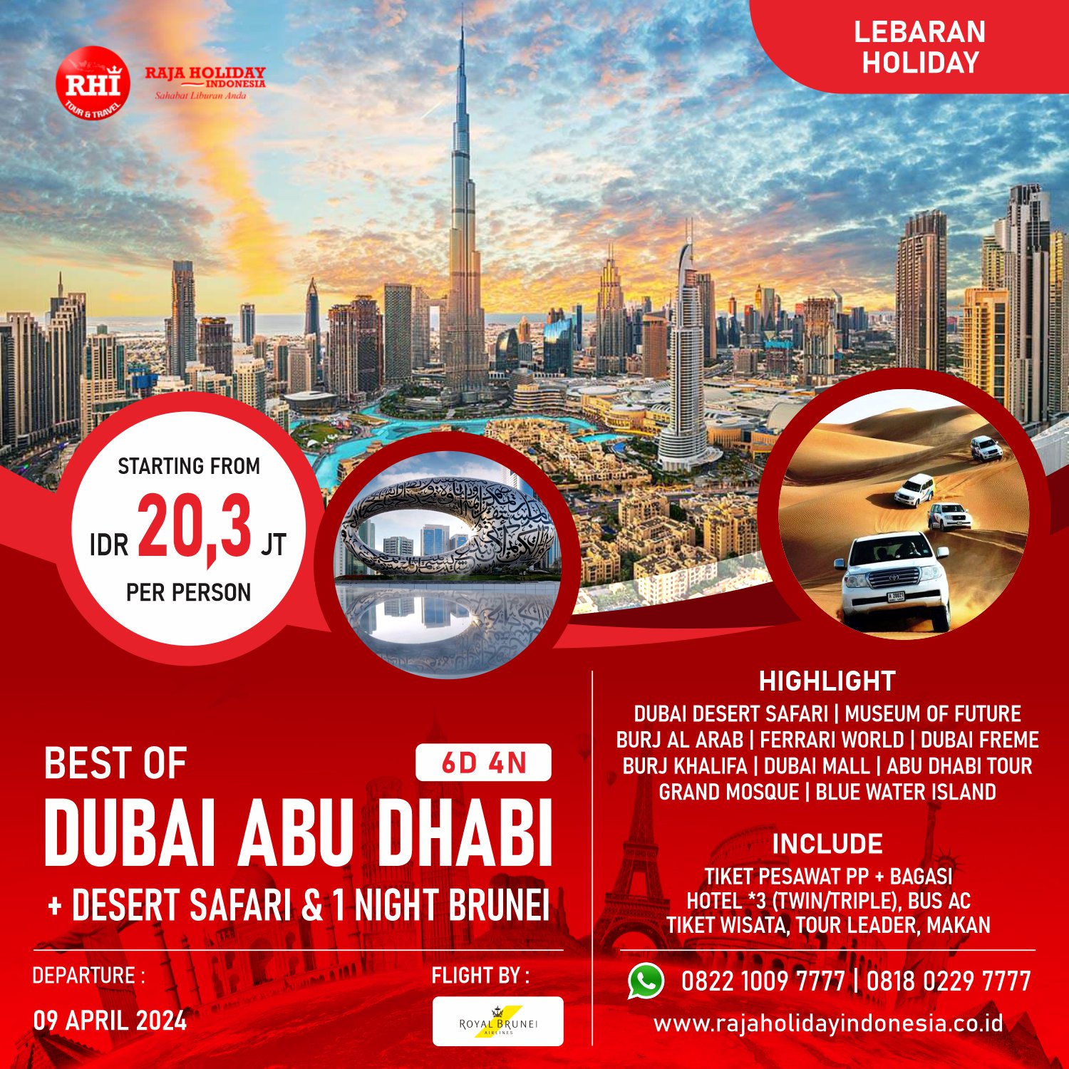 Paket Tour & Liburan Wisata Halal Murah Dubai Abu Dhabi 2024