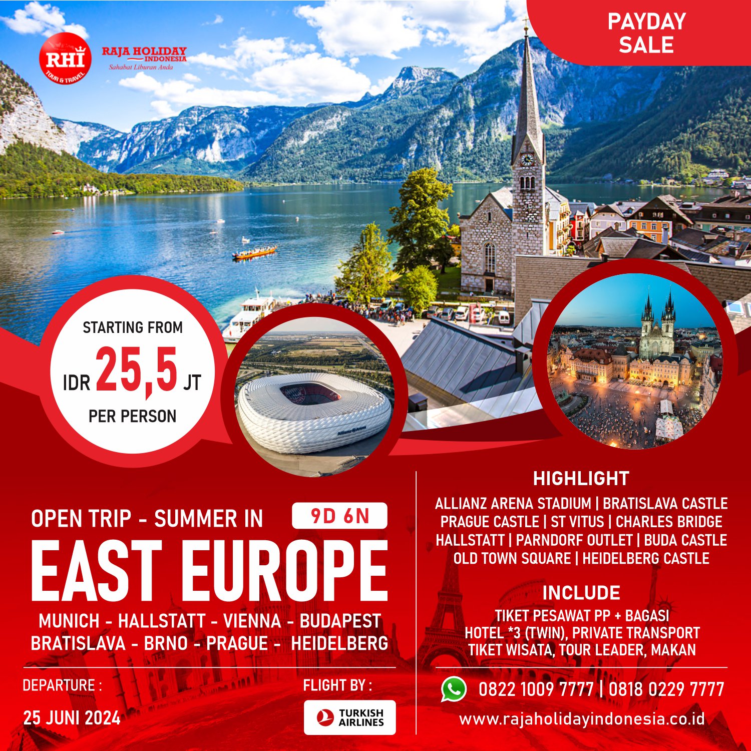 Paket Tour Murah Eropa Barat & Timur 2024 - Raja Holiday