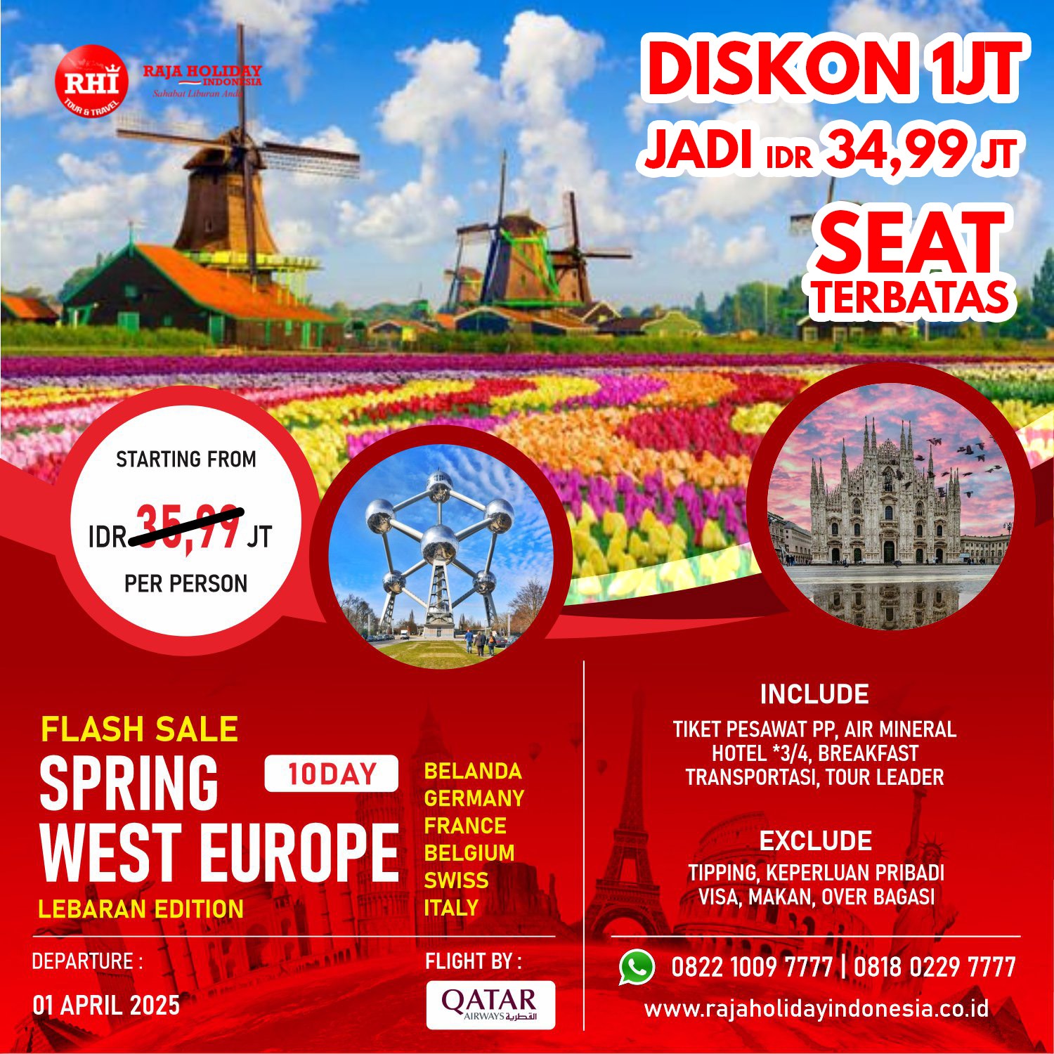 Paket Tour Murah Eropa Barat & Timur 2024 - Raja Holiday